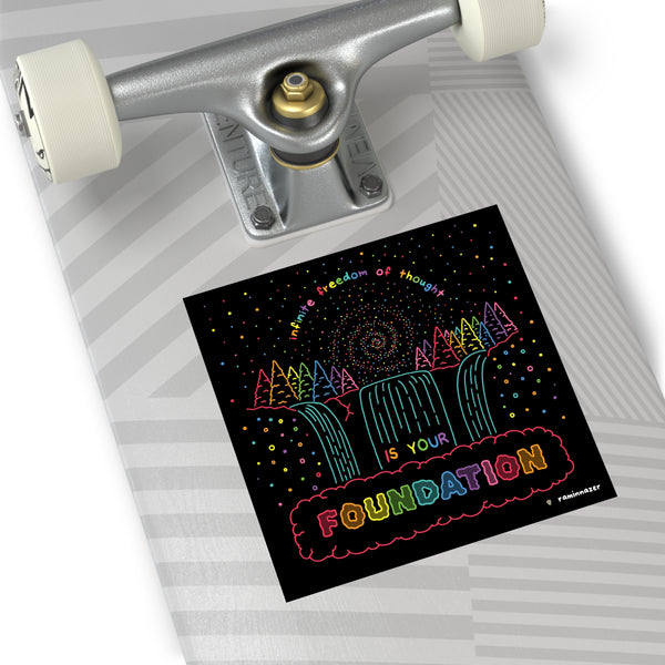 FOUNDATION (Square Vinyl Sticker) – Ramin Nazer